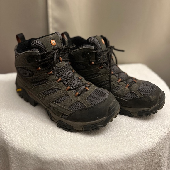 Merrell | Shoes | Merrell Mens Moab 3 Mid Waterproof Hiking Boots ...